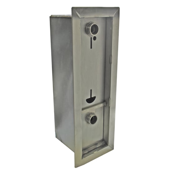 Narrow Style Recessed Front Access Coin Meter with locks | CMS Narrow ...