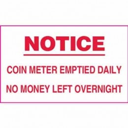 Label "Notice-Coin Meter Emptied-No Money..." | Decals-Other | Magikist